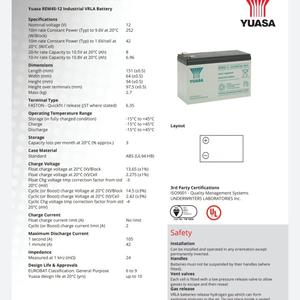 Jual Yuasa vrla REW45-12 45watt/cell Best - Jakarta Timur - AURO TECH ...