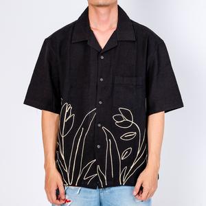 Jual Bespoke project Black Linen embroidery Tulip - S - Kota Bandung ...