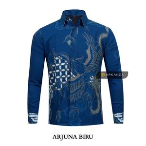 Jual BATIK ARKANZA Motif ARJUNA BIRU Hem Atasan Kemeja Baju Batik Pria - Kota Palembang - Haffa ...
