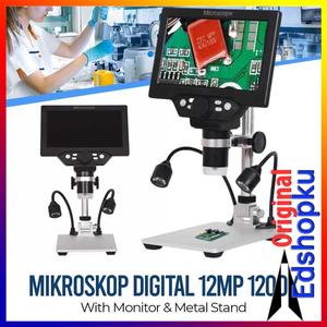 Promo Microscope Laboratorium Mikroskop Lab Perhiasan Digital 12MP ...