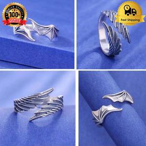 Promo CINCIN COUPLE SAYAP MALAIKAT DAN IBLIS SILVER ADJUSTABLE TITANIUM ...