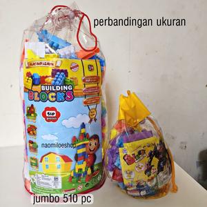 Jual (Blks) Blocks 510 Pc Jumbo Mainan Block Balok Blok Besar Mr Block ...