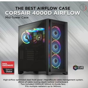 Jual Corsair 4000D AIRFLOW Tempered Glass Mid Tower ATX Case - Black ...