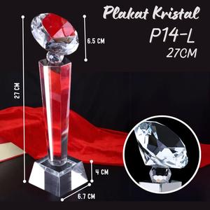 Jual P14-L Plakat Diamond Kotak kristal Trophy Crystal kaca Piala ...