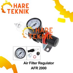 Jual AIR FILTER REGULATOR PNEUMATIC 1/4" Inch AFR 2000 BLACK - Jakarta ...