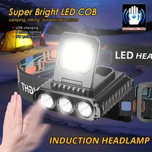Jual Senter Kepala Mini Led Cob Headlamp Cas Dengan Sensor Gerak ...