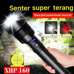 Jual Senter XHP160 Powerful Zoom Taktis 90000 Lumen Super Terang High ...