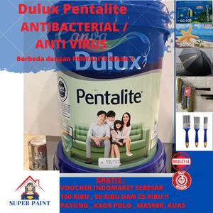 Jual NEW PRODUCT CAT TEMBOK DULUX PENTALITE BRILLIANT WHITE 2290 ASLI ...