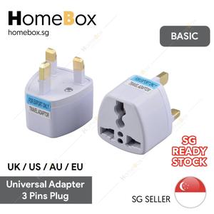 Jual Homebox UK 3 Pin Plug Adapter Travel Adapter, Plug Adapter, 3 Pin ...