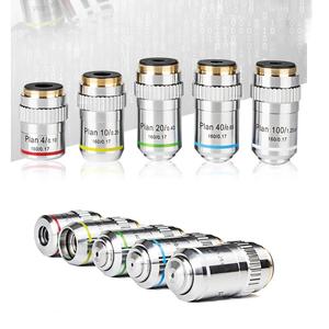 Jual Microscope Plan Achromatic Objective Lens 4X 10X 20X 40X 100X ...