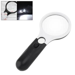 Jual Handheld 3X 45X Illuminated Magnifier Microscope Magnifying Glass ...