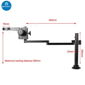 Jual Adjustable Articulating Arm Clamp Microscope Bracket 50/76mm Ring ...