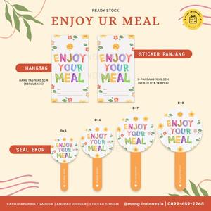 Jual Hang Tag / Sticker / Kartu Ucapan Selamat Menikmati Enjoy Your ...