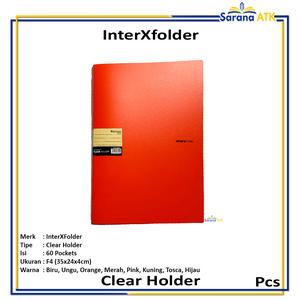 Jual InterXfolder - Map Plastik Clear Holder 60 Lembar - Pcs - Biru ...