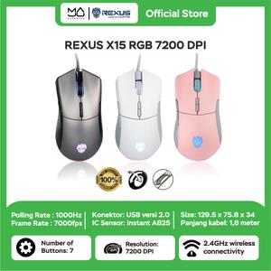 Jual Mouse Gaming REXUS X15 RGB 7200 DPI FPC LED - Kota Madiun - Maju ...
