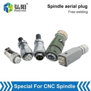Jual Spindle Aviation Socket Connector Plug Socket 4-Pin Cnc Milling ...