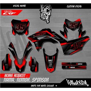 Jual DECAL CRF 150 L SUPERMOTO FULL BODY HITAM SUPER GLOSSY DOFF DESAIN ...