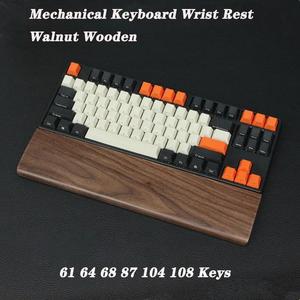 Jual Walnut Wood Mechanical Keyboard Wooden Wrist Rest Gaming 61 68 87 ...