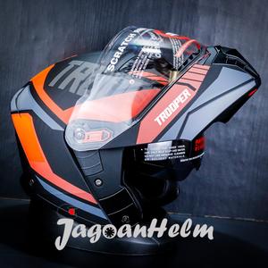 Promo STUDDS HELM TROOPER D1 | MATT BLACK N8 PINK | MODULLAR DOUBLE ...