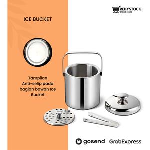 Jual Ice Bucket Wadah Es Batu + Capitan Stainless 1.3L Double Wall FT ...
