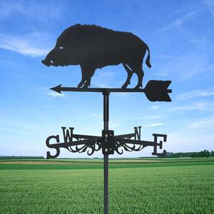 Jual Boar Weathervane Silhouette Art Black Metal Wild Animal Wind Vanes ...