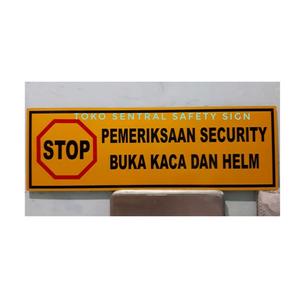 Jual Rambu pemeriksaan security - Kota Bogor - GelaTic Rans | Tokopedia