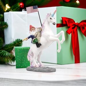 Jual Handdrawn Dwarf Riding White Horse Figure Statue Anniversary ...