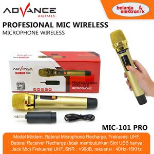 Jual Microphone ADVANCE MIC-101 PRO Profesional Mic Wireless Karaoke - Jakarta Barat - Belanja ...