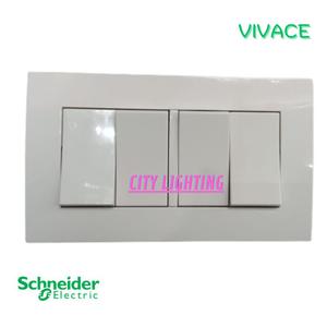 Jual Vivace Saklar Seri 4Gang Schneider Vivace 4G 1Arah KB34_1_WE ...