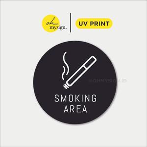 Jual PTR Tulisan Smoking Area Sign Board Akrilik Tempel Signage Dinding ...