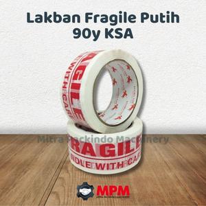 Jual Lakban FRAGILE warna PUTIH / Selotip FRAGILE - F Merah 90y KSA ...