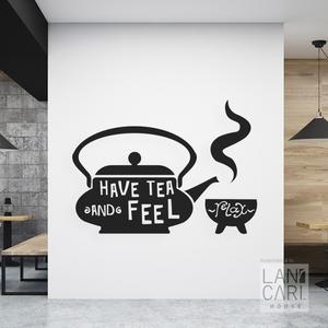 Jual Stiker Cutting Have Tea Teh Shop Sticker Dinding Kaca - Hitam ...