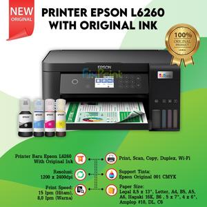 Jual Printer Epson EcoTank L6260 A4 Wi-Fi Duplex All In One Print Scan ...