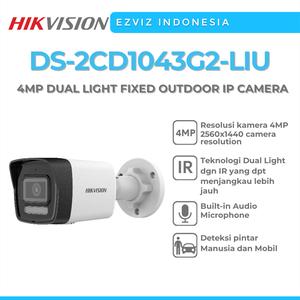 Jual HIKVISION DS-2CD1043G2-LIU 4MP SMART DUAL LIGHT FIXED BULLET CAMERA - Jakarta Utara - Catra ...