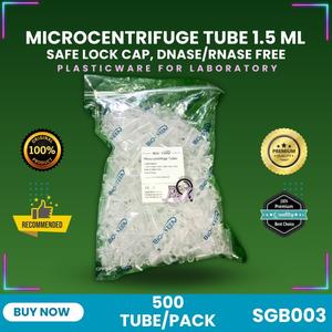 Jual Microtube / Microcentrifuge Tube 1.5 ml, DNA & RNA Free, 500 Pcs ...