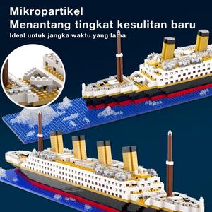 Jual New DIY Titanic Model Mainan Mini Bricks Model 1878 pcs Titanic ...