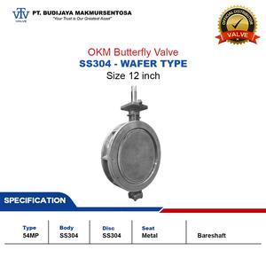 Jual OKM Butterfly valve SS304 Metal Wafer type - 12 Inch - Jakarta ...