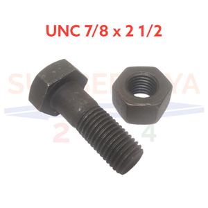 Jual Baut Mur UNC 7/8 x 2 1/2 Inch / Baut Baja Hitam UNC 7/8'' x 2 1/2 ...