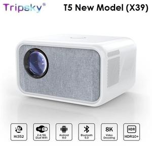 Promo TRIPSKY T5 NEW MODEL Projector ANDROID Smart Projector 300 ANSI ...