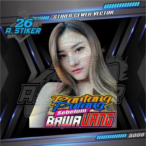 Jual Stiker Decal Foto Cewek Cantik Hijab Vector Custom Kata-kata Keren ...