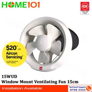 Jual KDK Window Mounted Ventilating Fan 15cm 15WUD *NO INSTALLATION ...