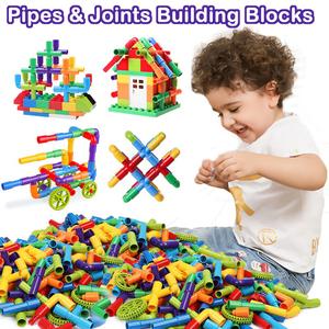 Jual 102pcs Pipes & Joints Building Blocks Tube Construction Sets ...