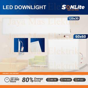 Jual SONLITE LED Downlight Panel 120x30 / 60x60 50Watt 7000k 4000Lumens ...