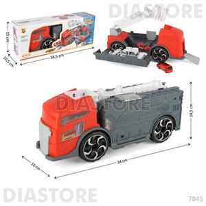 Jual Produk Mainan Deform Parking Lot Track Truk Pemadam Turntable ...