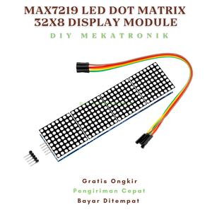 Promo MAX7219 32x8 LED Dot Matrix Module 8x8 4-IN-1 Running Text ...