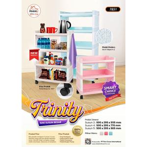 Jual Rak Susun Frinity 3 4 5 Hommy Roda ( Rak Kecil , Rak Besar ...