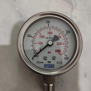 Jual WIKA Pressure D 2,5" 0-400 bar/6000 psi drat 1/4" NPT Full SS ...