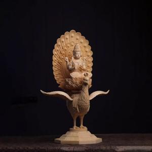 Jual Bg* Patung Merak Guanyin, Patung Tokoh Hinoki Kayu Cypress Buddha ...