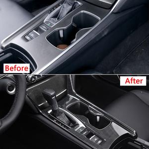 Jual Carbon Fiber Style Center Console Gear Shift Box Panel Cigarette ...