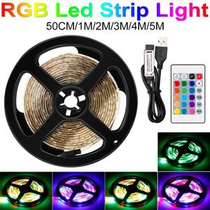 Jual PTR USB Mood Light 5V Led Strip 5050 RGB dengan Remote Control 24 ...